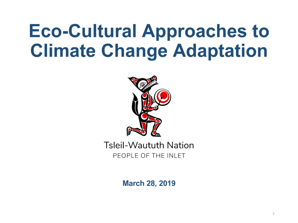 Eco-Cultural Approaches to Climate Change Adaptation (NRCan Webinar ...